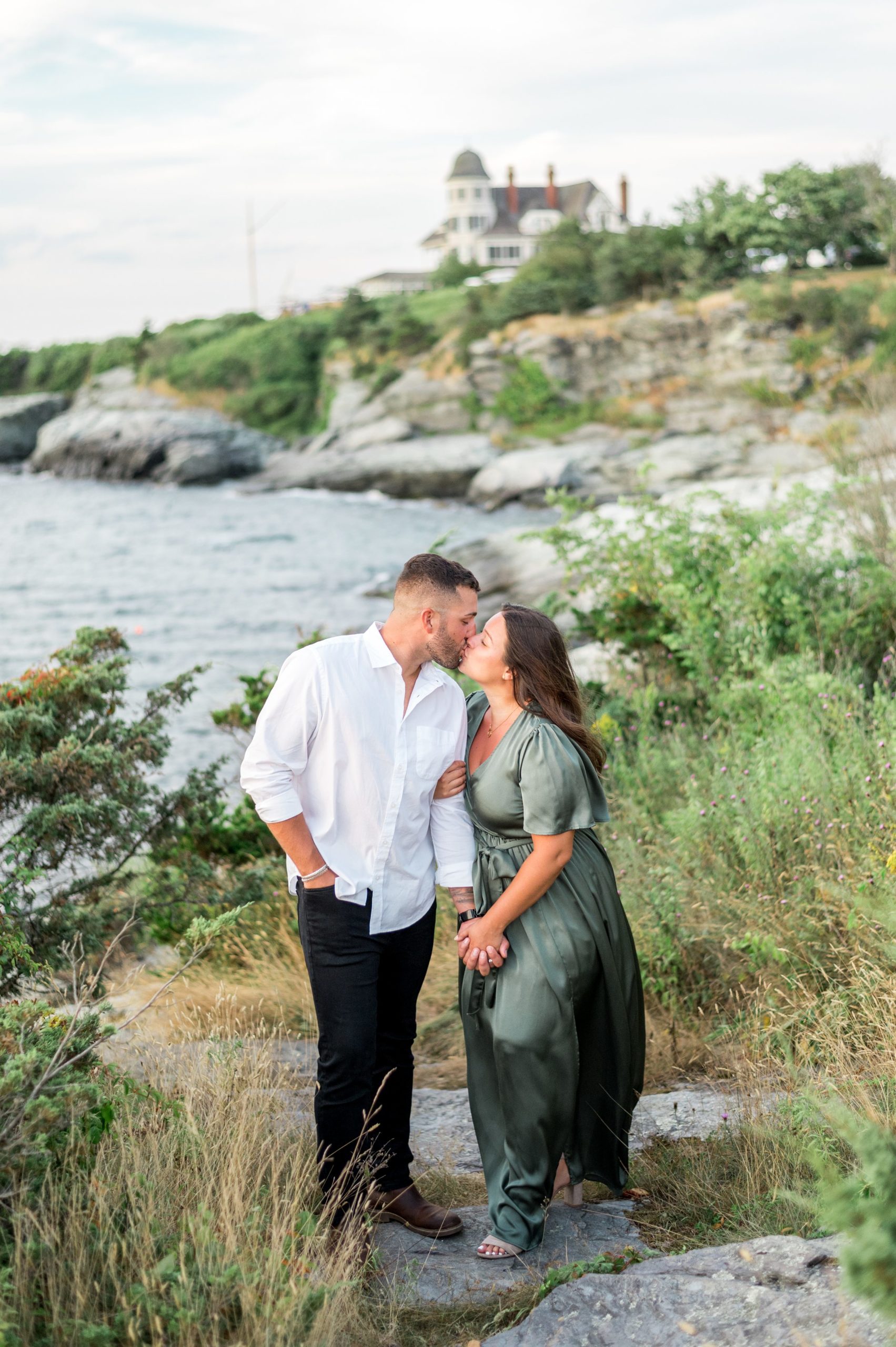 Castle Hill Lighthouse Engagement Session - Sarah Surette